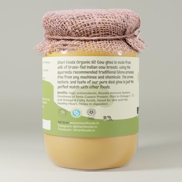 Khari Foods Organic A2 Desi Cow Ghee 500ml, Pure, Natural & Healthy ...