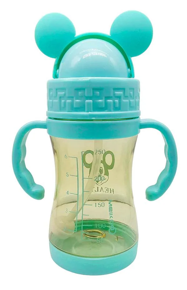 Te Quiti Blue Plastic Leakproof Durable BPA Free Non-Toxic Baby Sipper With Straw 310ml - JioMart