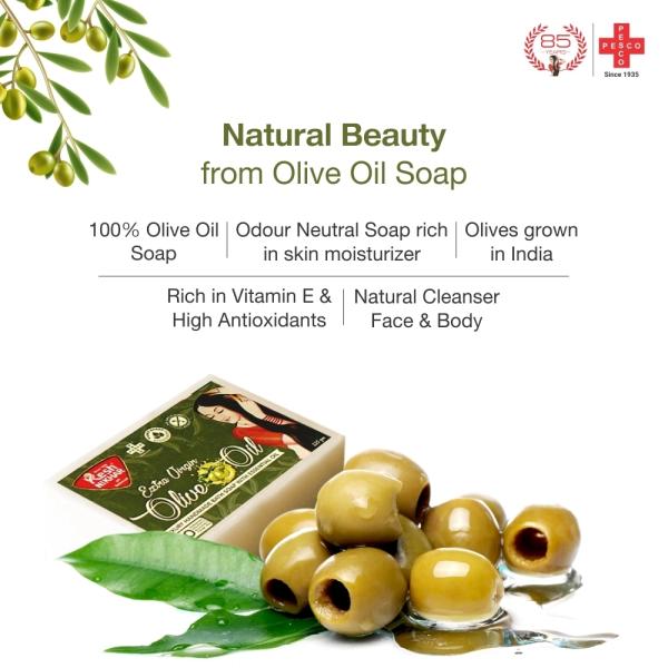 Kesh Nikhar Natural Handmade Glycerine Olive Oil Soap Bar for Men and ...