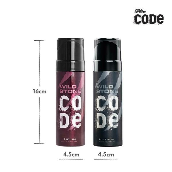 Wild Stone CODE Iridium and Platinum No Gas Long Lasting Body Perfume ...