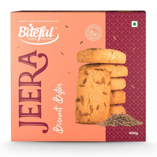 Biteful India Jeera Biscuits Bytes 400g - Pack of 2 (400g X2) - JioMart