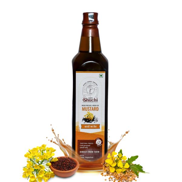 Janki's Shuchi Cold Pressed Mustard Oil in Wooden Ghani/Chekku ...