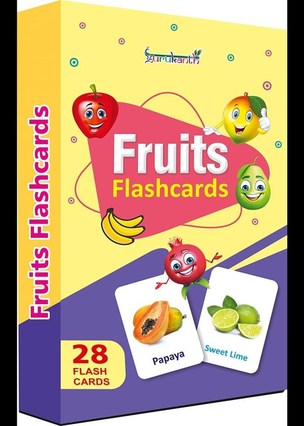 Gurukanth Fruits Flash Cards for Kids Early Learning| Easy & Fun Way of ...