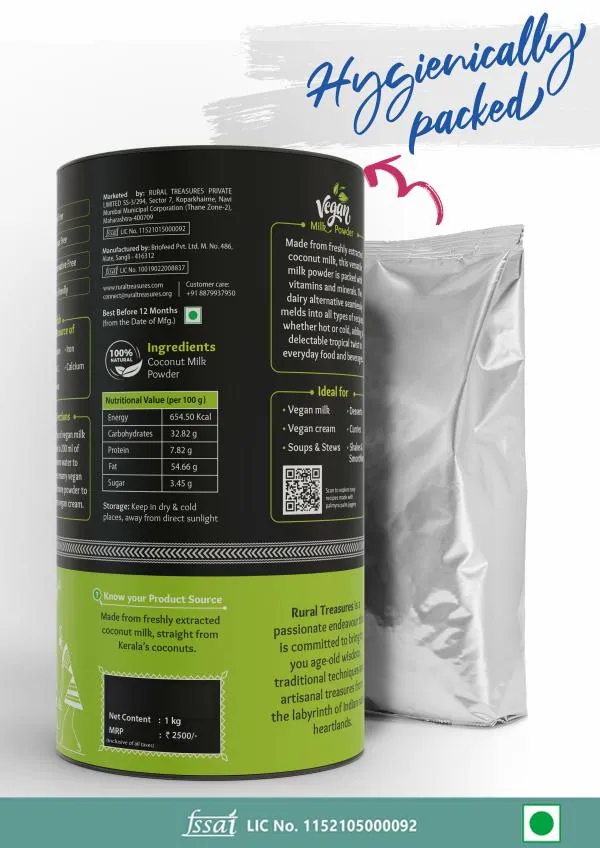 Vegan Milk Powder | Dairy & Lactose Free | Plant Based Milk | 1 Kg ...