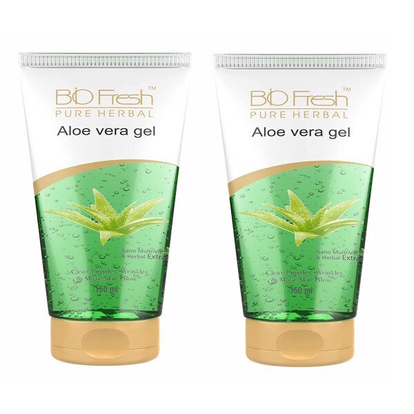 BioFresh Aloe Vera Gel for Men and Women with Vitamin E and Antiseptic ...
