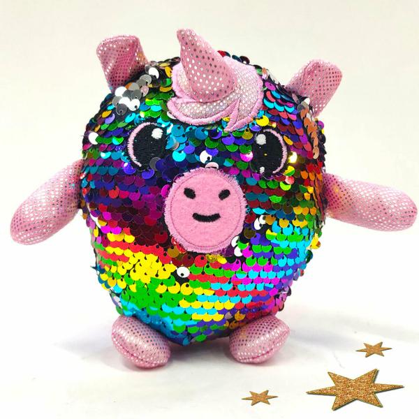 Scoobies Sequin Squishy Toy | Unicorn Design | With Reversible Glitter ...