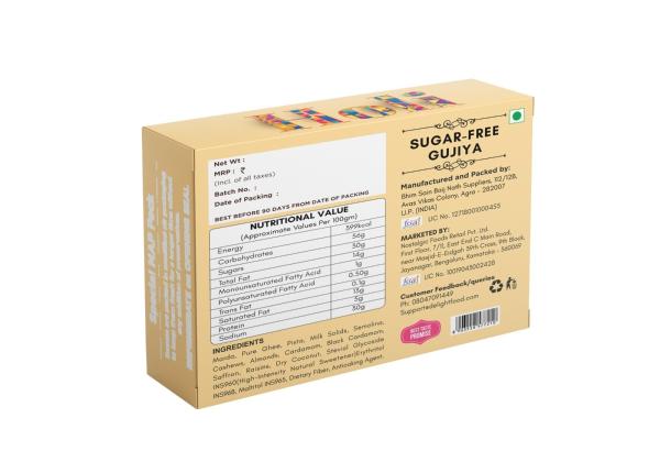 Delight Foods Holi Special Sugar Free Gujiya -Holi Gift Box, Indian ...