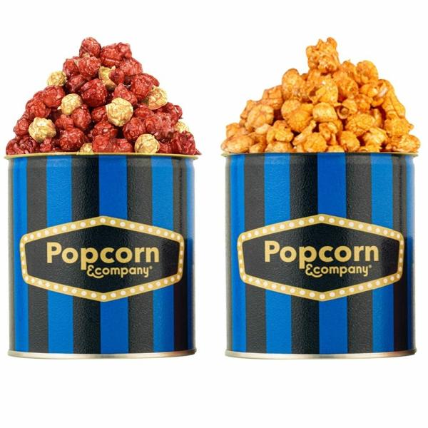 Popcorn & Company Festive Gift Combo Pack of 2 Tins (Red Velvet ...
