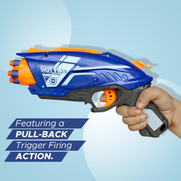 NHR 7063 Hot Fire Soft Bullet Gun Toy with 20 Safe Soft Foam Bullets ...