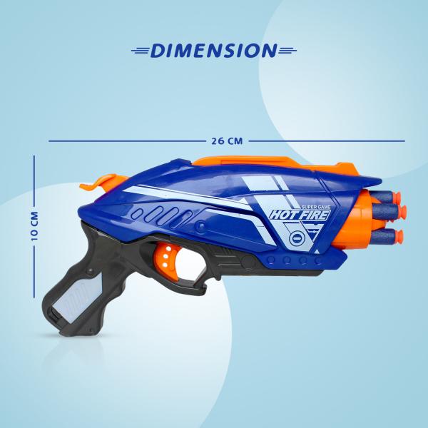 NHR 7063 Hot Fire Soft Bullet Gun Toy with 20 Safe Soft Foam Bullets ...