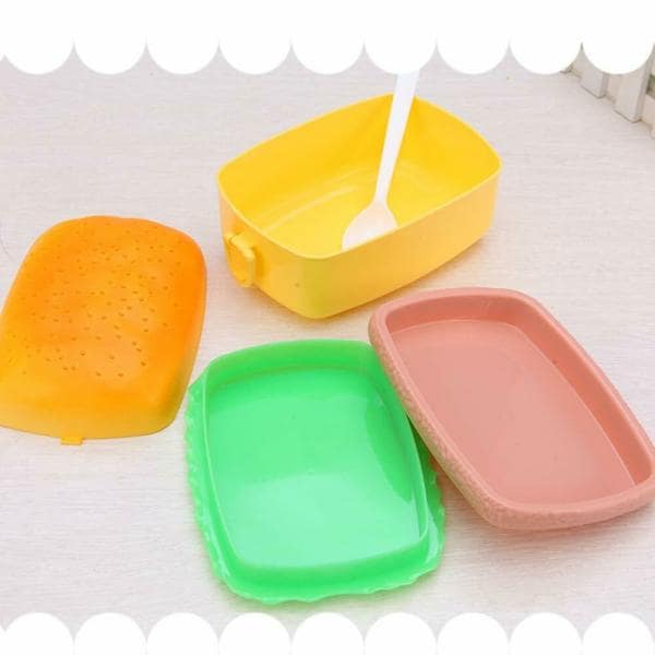 Weshopaholic Burger Shaped Lunch Box for Kids, Tiffin Box, Leak Proof ...