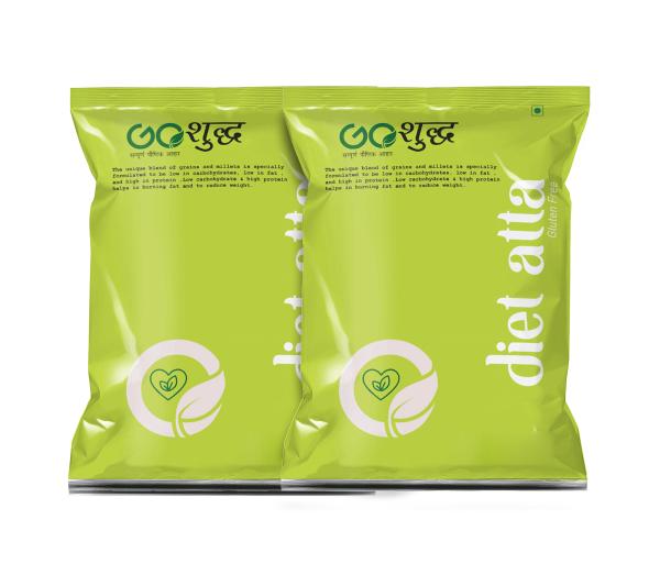 Goshudh Best Quality Diet Atta -1Kg Each (Pack Of 2) Diet Flour (2000 g ...