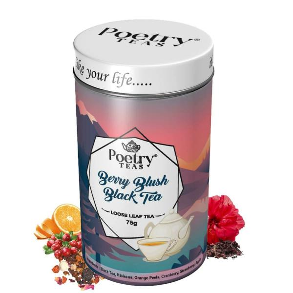 Poetry Teas Berry Blush Black Tea Stress Relief 75 g Loose Leaves - JioMart