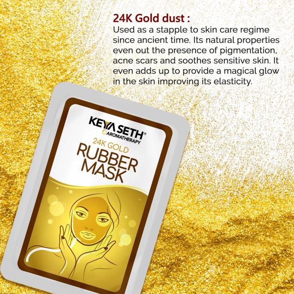 Keya Seth Aromatherapy | 24K Gold Rubber Facial Mask for Brightening ...