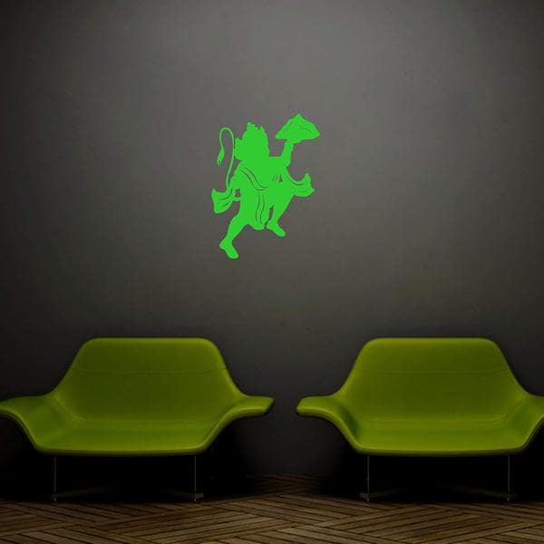 DreamKraft Green Vinyl Glow In The Dark Lord Hanuman Radium Wall ...