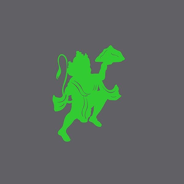 DreamKraft Green Vinyl Glow In The Dark Lord Hanuman Radium Wall ...