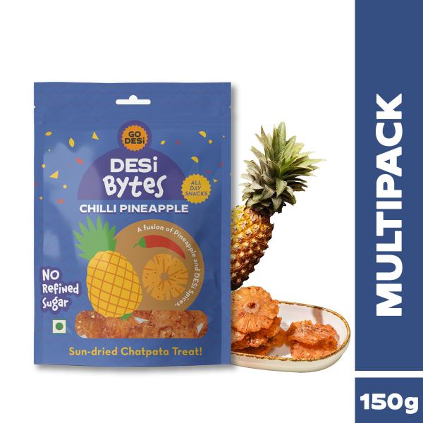 Go Desi Chilli Pineapple Candy, Desi Bytes, Dehydrated fruit, Fruit ...