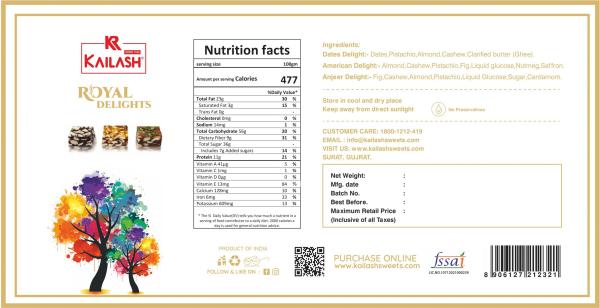 Kailash Anjeer Delight Box 500 g - JioMart