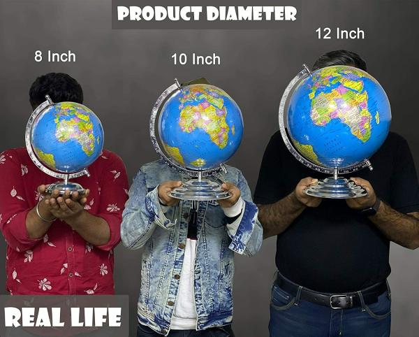 zest 4 toyz Globe Educational 10 Inches Height Metal Base Globe Home ...