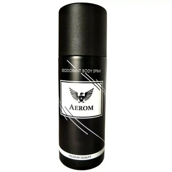 Aerom White and Black Deodorant Body Spray For Men, 150 ml (Pack of 2 ...