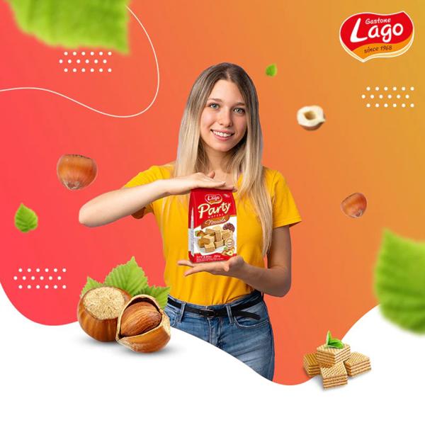 Lago Party Wafers Hazelnut 500g (Pack of 2) - JioMart