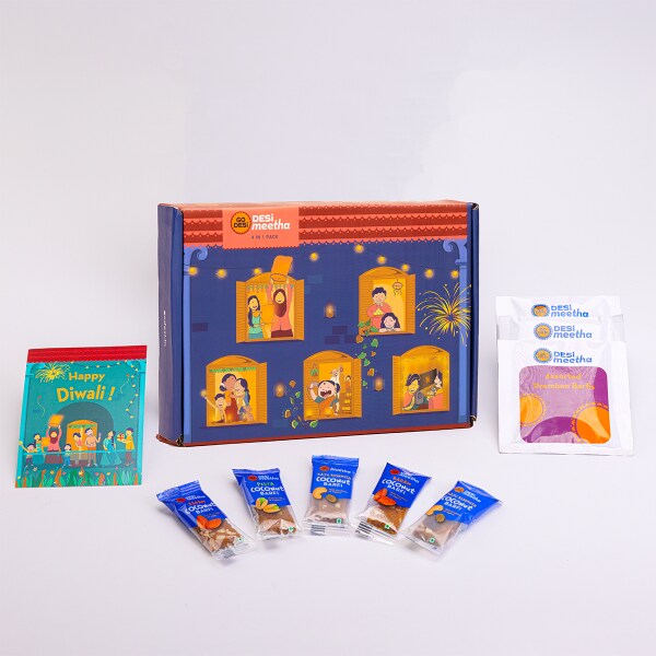 GO DESi Diwali Meetha Gift Box | 4 in 1 Barfi Box | DESi Meetha ...