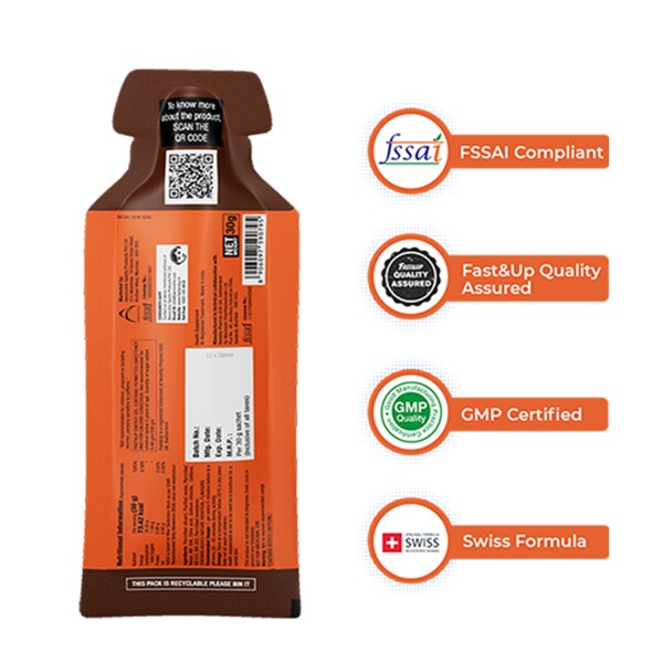 Fast&Up Energy Gel- Improved endurance for Running & Cycling, Instant ...