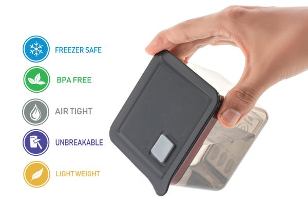 CRONUS Premium Square Containers Plastic Lunch Box With bag for School ...