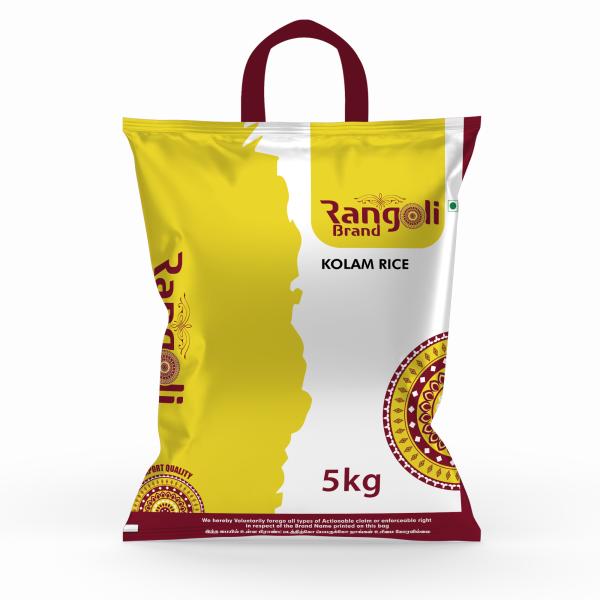 Sangamam Rice Rangoli Premium Kolam Rice (10 Kg), One Year Old Raw Rice ...
