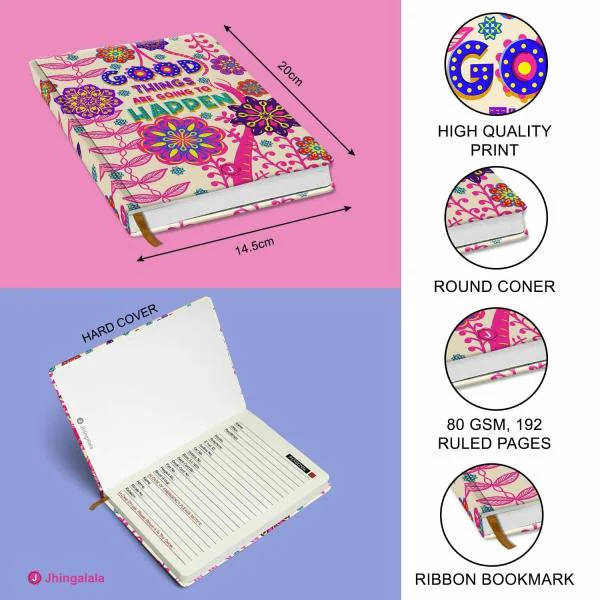 Jhingalala Good Things are Going to Happen Hard Bound Undated A5 ...