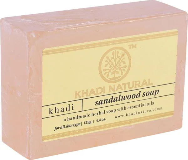 Khadi Natural Ayurvedic Sandalwood Soap, 125 g Each (Pack Of 6) - JioMart