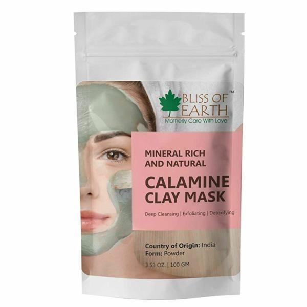 Bliss of Earth Calamine Clay Powder Great for Skin Care, Face Pack ...