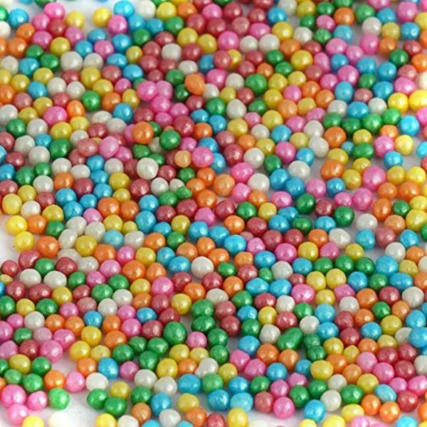 BLOSSOM Edible Rainbow Sprinkle Balls for Cake Decoration and Toppings ...