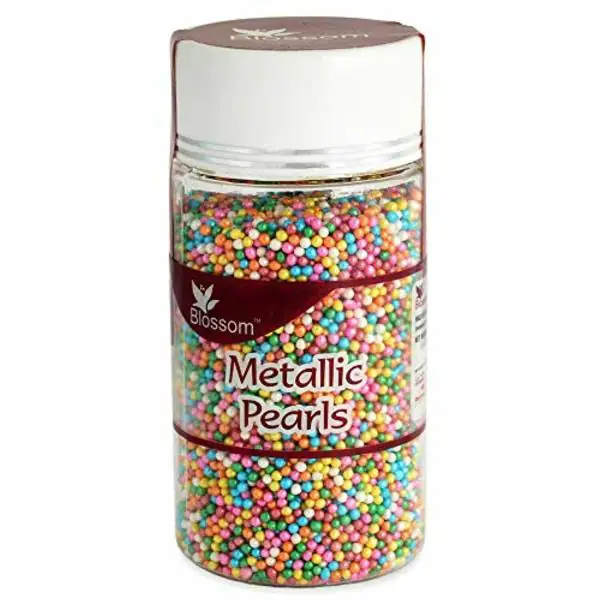 BLOSSOM Edible Rainbow Sprinkle Balls for Cake Decoration and Toppings ...