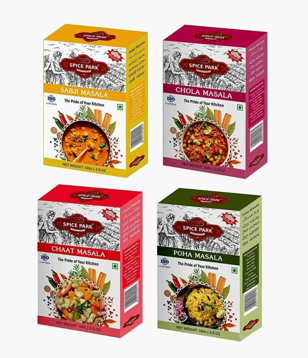 Spice Park Combo Pack SABJI Masala Chola Masala Chat Masala POHA Masala ...