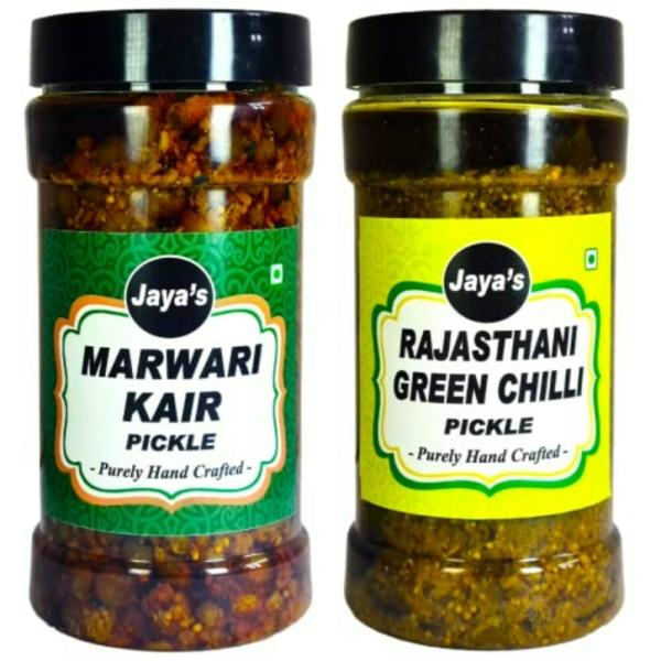 ATTAARWALA Handmade Marwari Kair Pickle 350 gm And Rajasthani Green ...