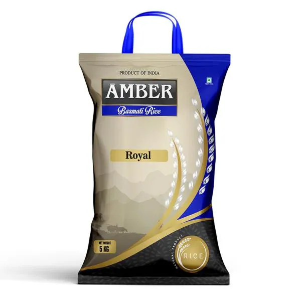 Rainbow| Amber| 5 kg| Long Full Length Biryani Rice XXXL| Basmati Rice ...