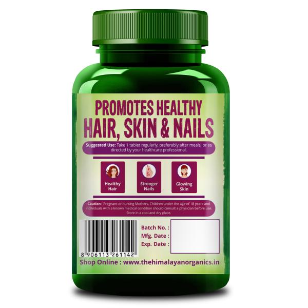 Himalayan Organics Biotin 10,000Mcg for Hair Growth- 120 tablets - JioMart