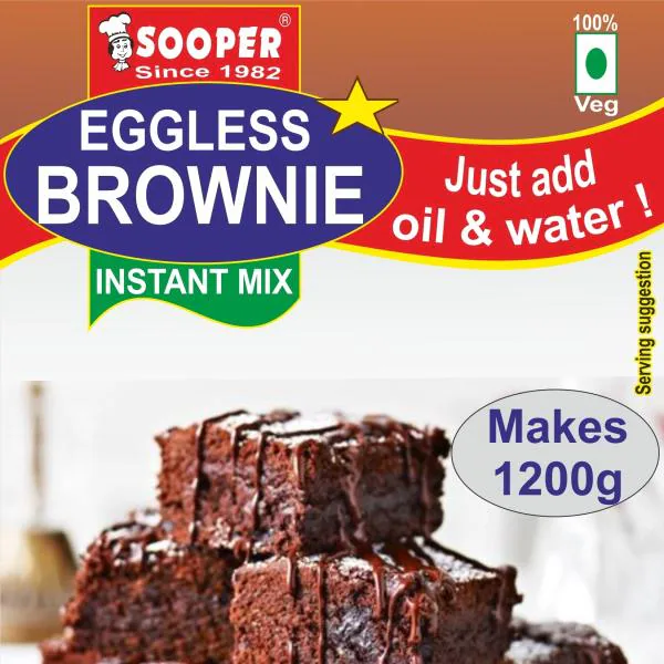 SOOPER EGGLESS BROWNIE 1 kg () - JioMart