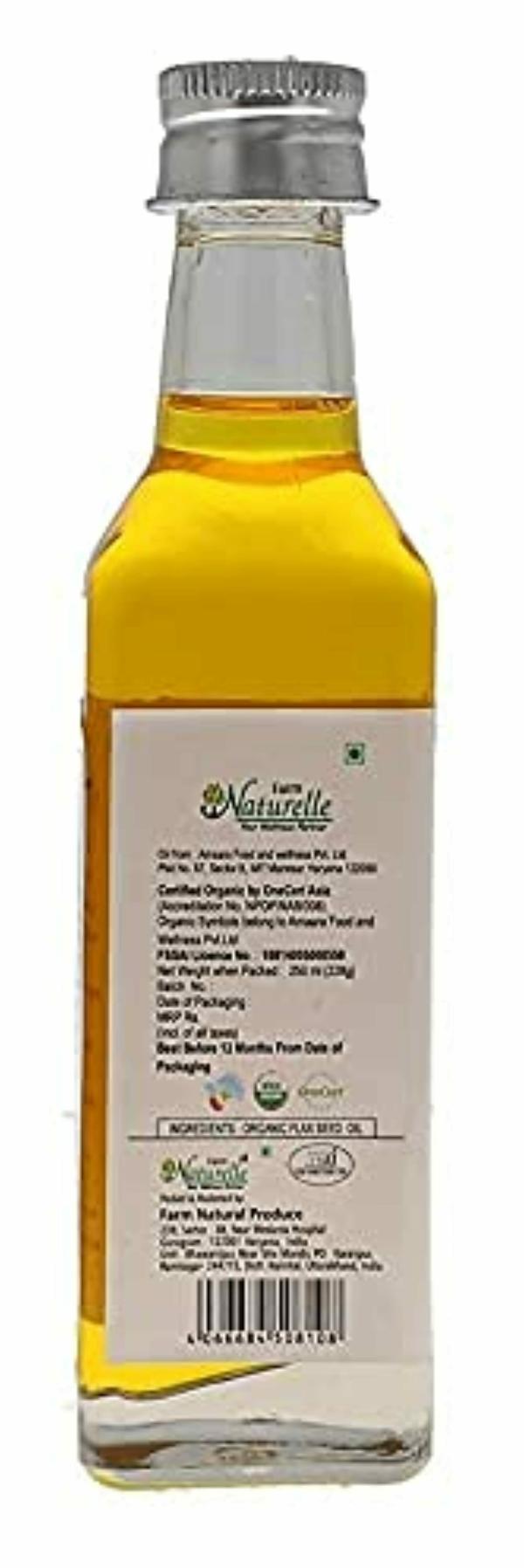 Farm Naturelle 100 Percent Pure Organic Flax Seed Oil (Hindi Alsi Oil ...