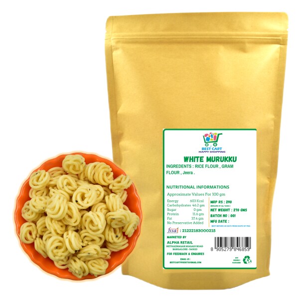 Ready to eat South Indian Snacks Handmade Ari Murukku / Homemade / 270 ...