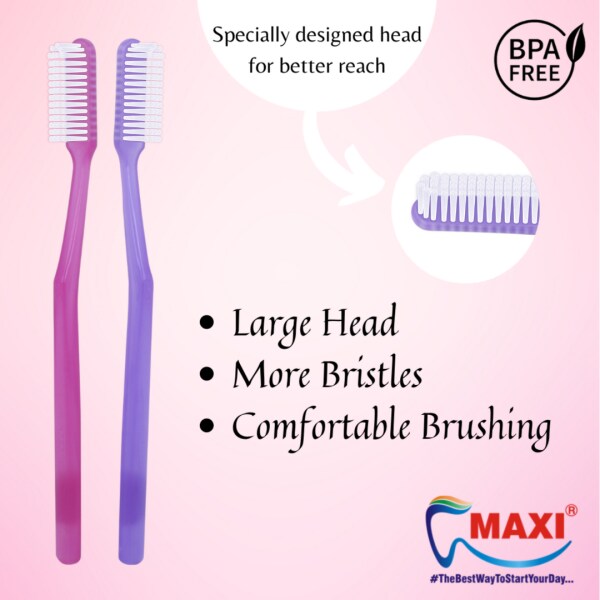 Maxi Angular Hard Toothbrush (Pack of 12) - JioMart