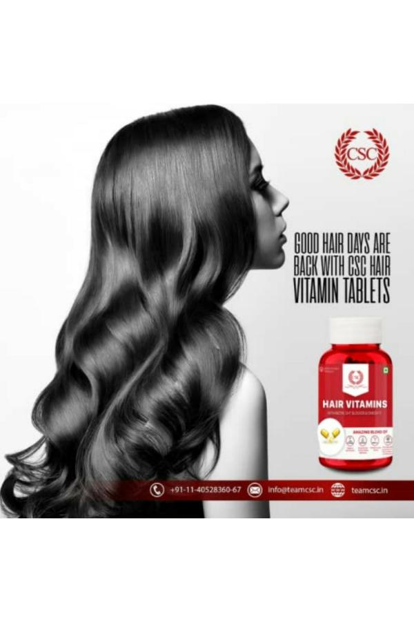 CSC Hair Nutrition Supplement with Hair Vitamin Blend, Biotin, DHT ...