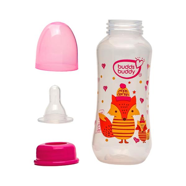 Buddsbuddy BELLE Regular Neck Baby Feeding Bottle 250ml, Pink BB7198 - JioMart