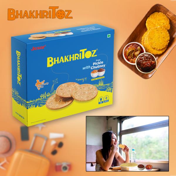 Jesar Namkeen Snacks Combo Achari Khakhra 200g -2 Pkt And BhakhriToz ...
