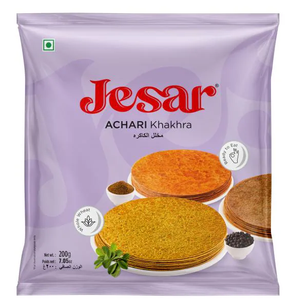 Jesar Namkeen Snacks Combo Achari Khakhra 200g -2 Pkt And BhakhriToz ...
