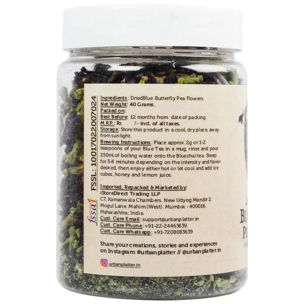 Urban Platter Blue Butterfly Pea Flower Tea, 40g - JioMart