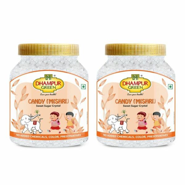 Dhampur Green Candy Sugar (Mishri) 800g X 2, Candy Sugar (Mishri) for ...