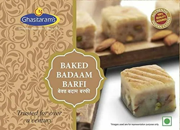 GHASITARAM'S Authentic Baked Badam Barfi For For Every Indian ...