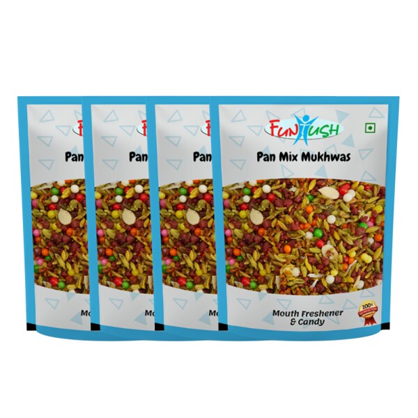 Funtush Mouth Freshener Pan Mix 100gm Pack of 4 - JioMart